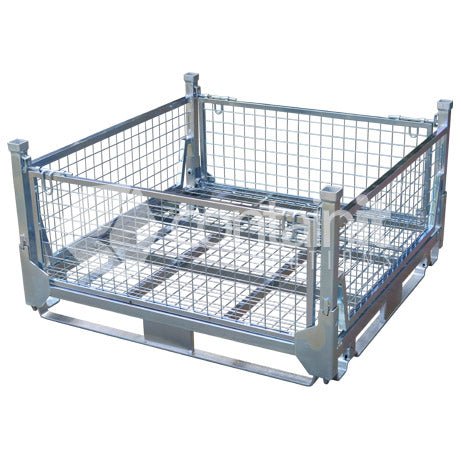 Half Height Collapsible Mesh Storage Cage